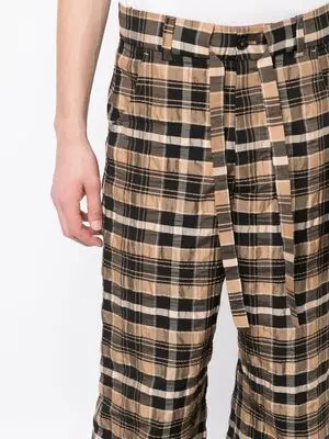 Nanushka Check-pattern Straight-leg Trousers