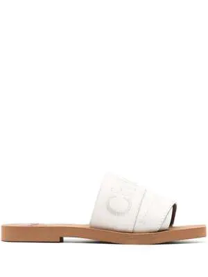 Chloé Woody Logo-embroidered Sandals