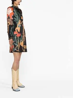 TEMPERLEY LONDON Palomino Print A-line Mini Dress