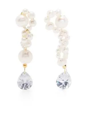 Completedworks 14kt Gold-plated Pearl Drop Earrings - White