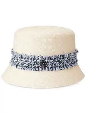 MAISON MICHEL Kendall Fringe-detail Hat - Neutrals