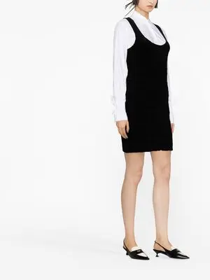 GANNI Scoop-neck Velvet Dress