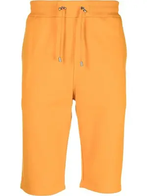 Balmain Drawstring-waist Cotton Shorts - Orange