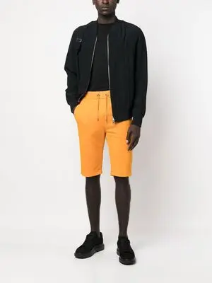 Balmain Drawstring-waist Cotton Shorts - Orange