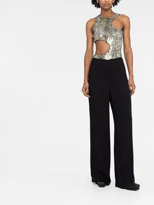 Stella McCartney High-waisted Flared Trousers - Black