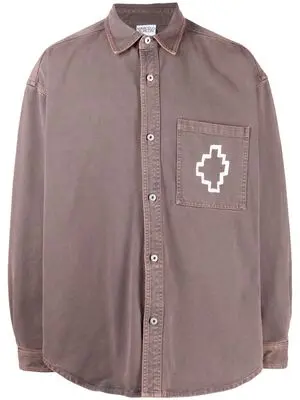 COUNTY OF MILAN Cross-motif Long-sleeved Shirt