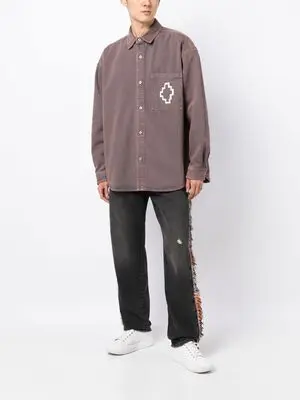 COUNTY OF MILAN Cross-motif Long-sleeved Shirt