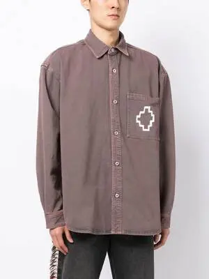 COUNTY OF MILAN Cross-motif Long-sleeved Shirt