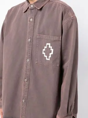 COUNTY OF MILAN Cross-motif Long-sleeved Shirt