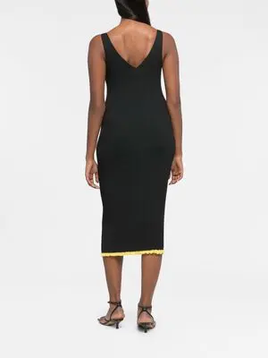 AZ FACTORY X Ester Manas V-neck Ribbed Midi Dress