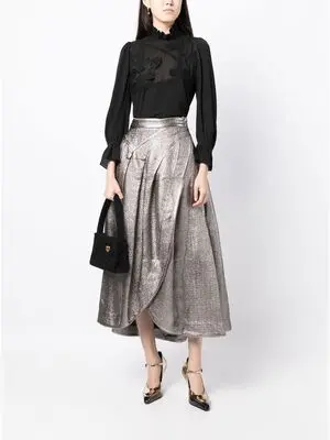 Shiatzy Chen Genisis Asymmetric Wrap Skirt