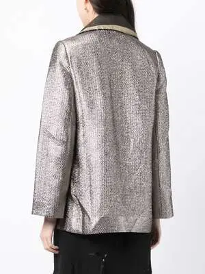 Shiatzy Chen Metallic Fringed-trim Blazer