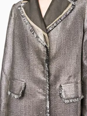 Shiatzy Chen Metallic Fringed-trim Blazer