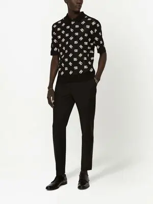 Dolce & Gabbana Logo-embroidered Trousers - Black