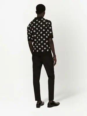 Dolce & Gabbana Logo-embroidered Trousers - Black
