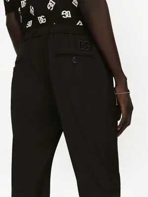 Dolce & Gabbana Logo-embroidered Trousers - Black