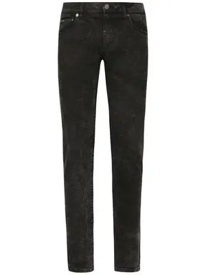 Dolce & Gabbana Marble-effect Skinny Jeans - Black