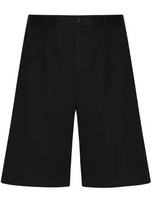Dolce & Gabbana Logo Tag Cotton Shorts - Black