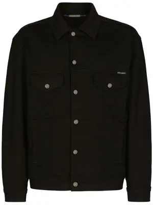 Dolce & Gabbana Button-up Denim Jacket - Black