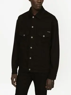 Dolce & Gabbana Button-up Denim Jacket - Black