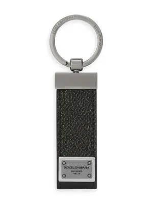 Dolce & Gabbana Logo-tag Leather Keyring - Black