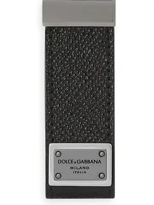 Dolce & Gabbana Logo-tag Leather Keyring - Black