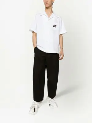 Dolce & Gabbana Logo-tag Cotton Bowling Shirt - White