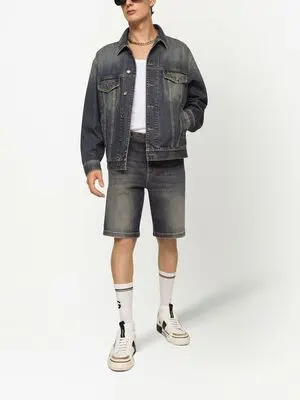 Dolce & Gabbana Distressed Denim Jacket - Blue