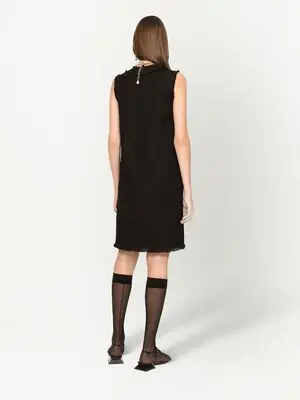 Dolce & Gabbana Tweed Midi Dress With Dg-logo