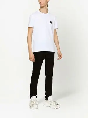 Dolce & Gabbana Logo-appliqué Skinny Jeans - Black