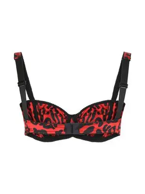 Dolce & Gabbana Leopard-print Balconette Bra - Red
