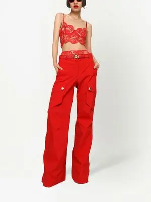 Dolce & Gabbana High-waisted Lace Briefs - Red