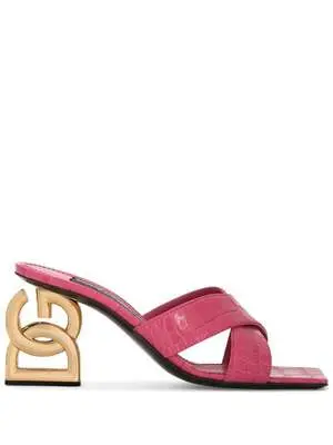 Dolce & Gabbana Croc Effect Sandals For Women