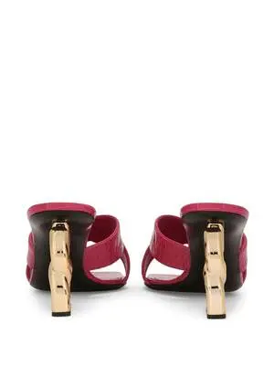 Dolce & Gabbana 75mm Embossed Crocodile Sandals