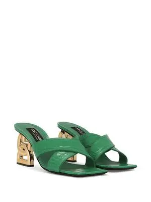 Dolce & Gabbana 3.5 75mm Leather Sandals - Green