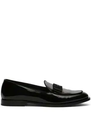 Dolce & Gabbana Logo-tag Patent Leather Slippers
