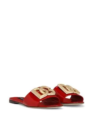 Dolce & Gabbana Dg-logo Leather Sandals
