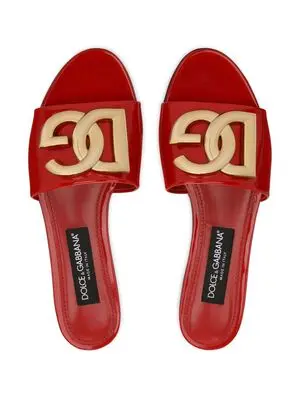 Dolce & Gabbana Dg-logo Leather Sandals
