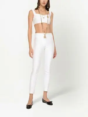 Dolce & Gabbana Dg-logo Jacquard Corset Top