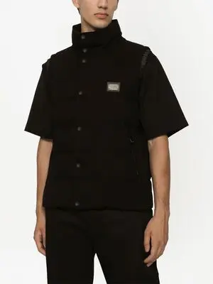 Dolce & Gabbana Logo-tag Padded Vest - Black