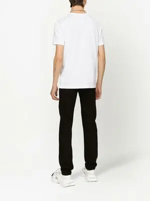 Dolce & Gabbana Cotton T-shirt With Branded Tag - White