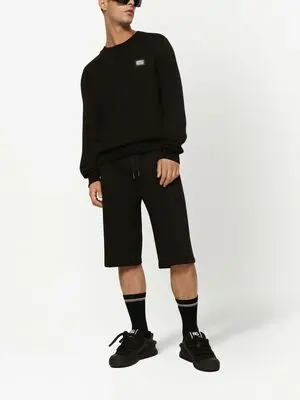 Dolce & Gabbana Logo-tag Cotton Sweatshirt - Black