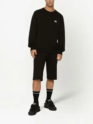 Dolce & Gabbana Logo-tag Cotton Sweatshirt - Black