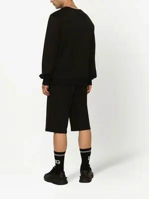 Dolce & Gabbana Logo-tag Cotton Sweatshirt - Black