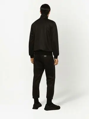 Dolce & Gabbana Logo-tag Zip-up Sweatshirt - Black
