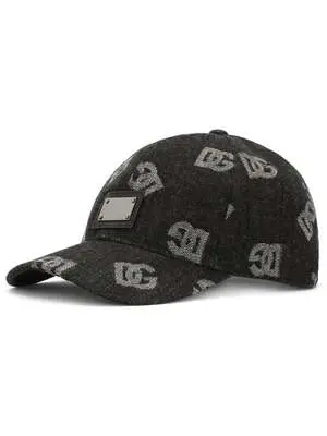 Dolce & Gabbana Monogram Jacquard Baseball Cap - Black