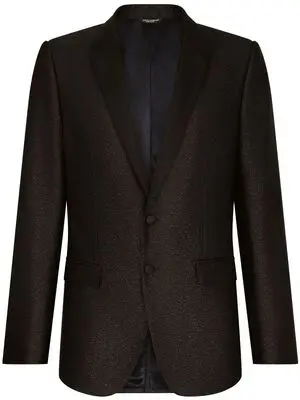 Dolce & Gabbana Martini-fit Lamé Jacquard Silk Tuxedo Suit