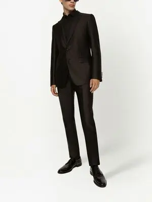 Dolce & Gabbana Martini-fit Lamé Jacquard Silk Tuxedo Suit