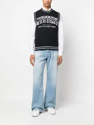MSFTS Intarsia-knit Logo Vest