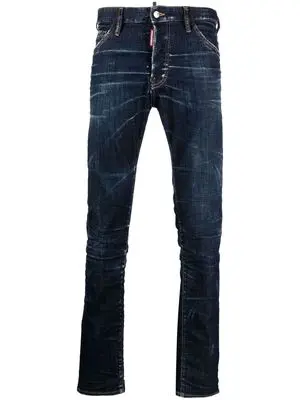 Dsquared2 Logo-patch Slim-cut Jeans